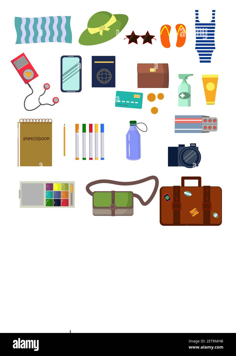 A set of items for travel Stock Vector Image & Art - Alamy
