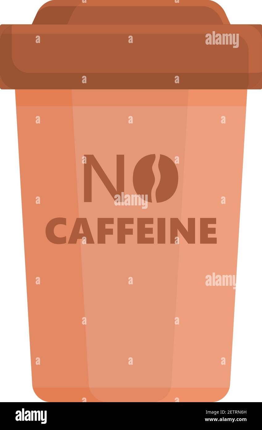 Glass caffeine free icon. Cartoon of glass caffeine free vector icon ...
