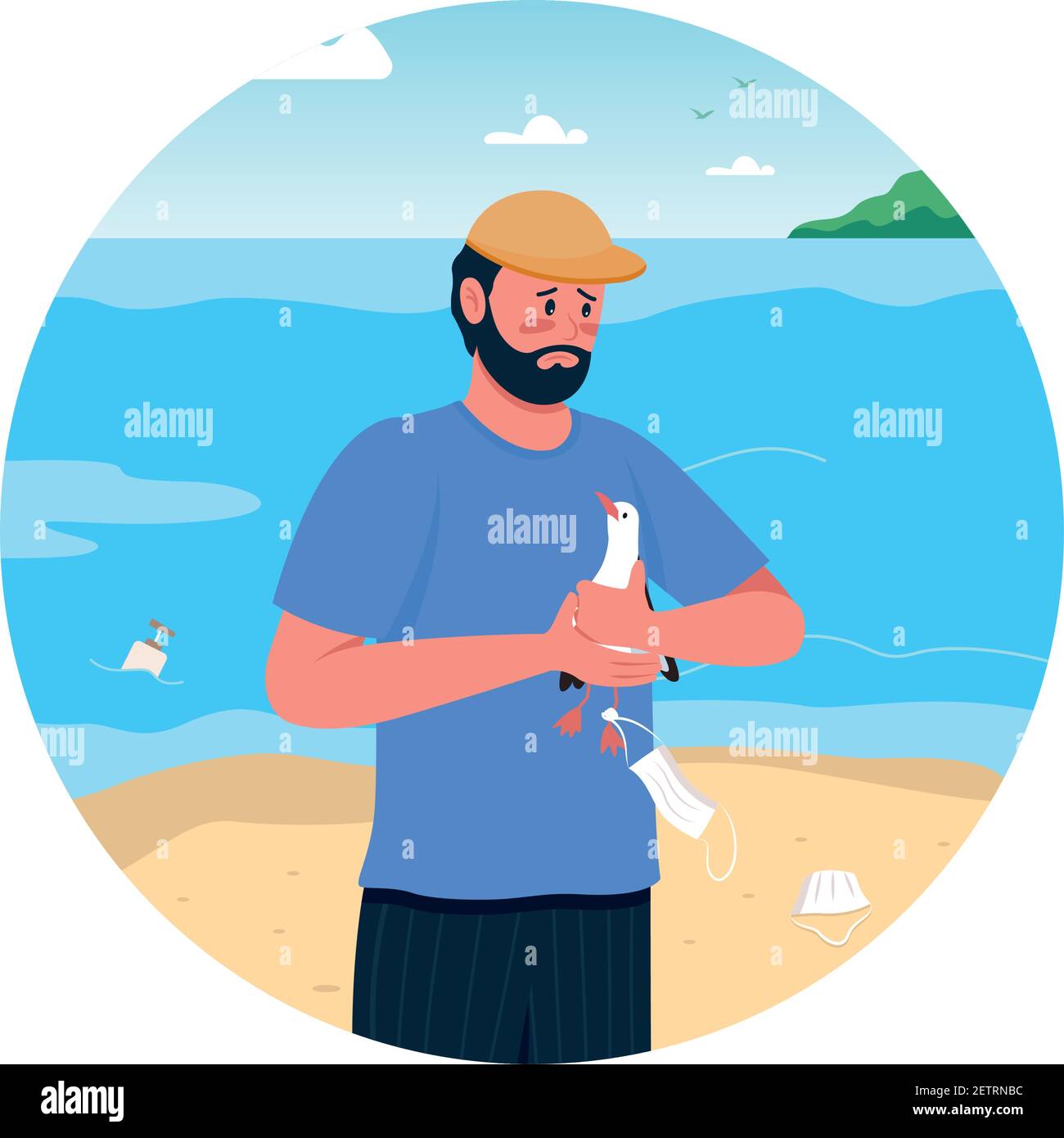 Helping animals 2D vector round icon Stock Vector Image & Art - Alamy