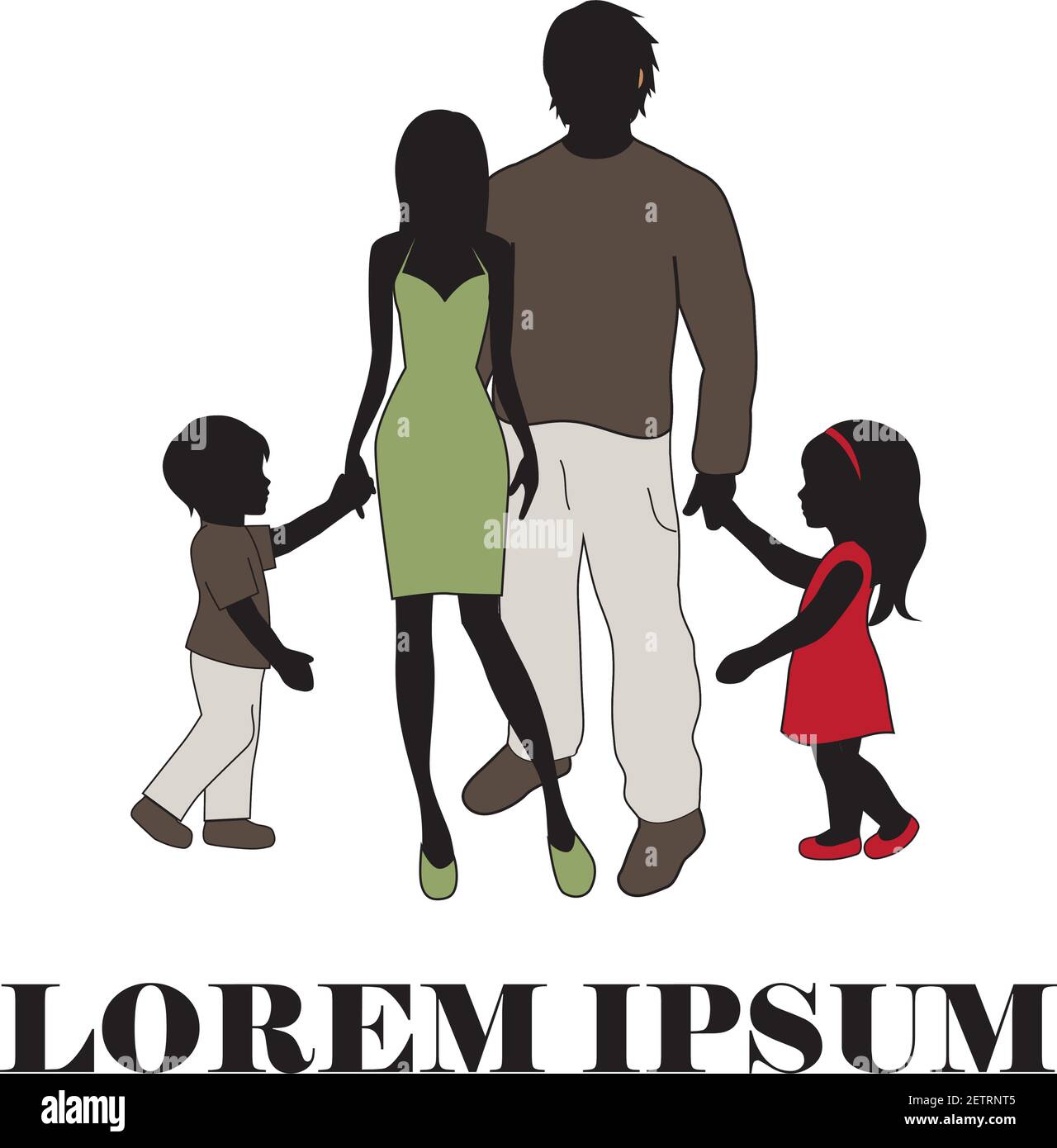 happy family, vector graphic design element Stock Vector Image & Art ...