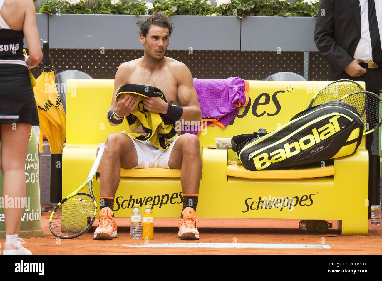 Spanish Rafa Nadal during Mutua Madrid Open Tennis 2017 at Caja Magica ...