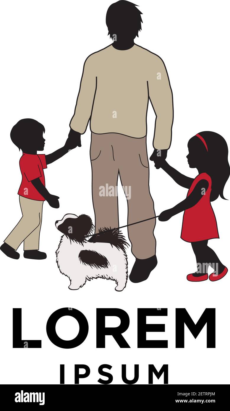 happy family, vector graphic design element Stock Vector Image & Art ...