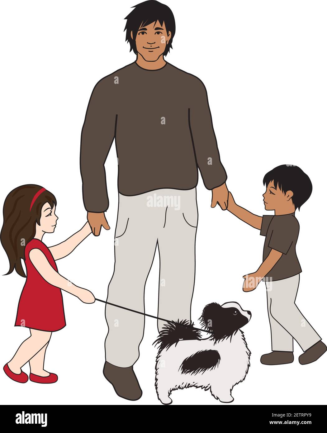 happy family, vector graphic design element Stock Vector Image & Art ...