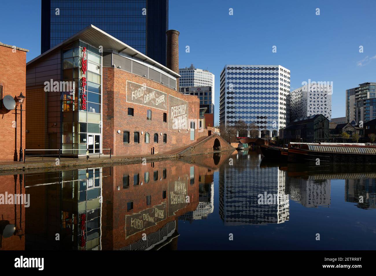 Birmingham city centre landmark Regency Wharf pub on the Birmingham ...