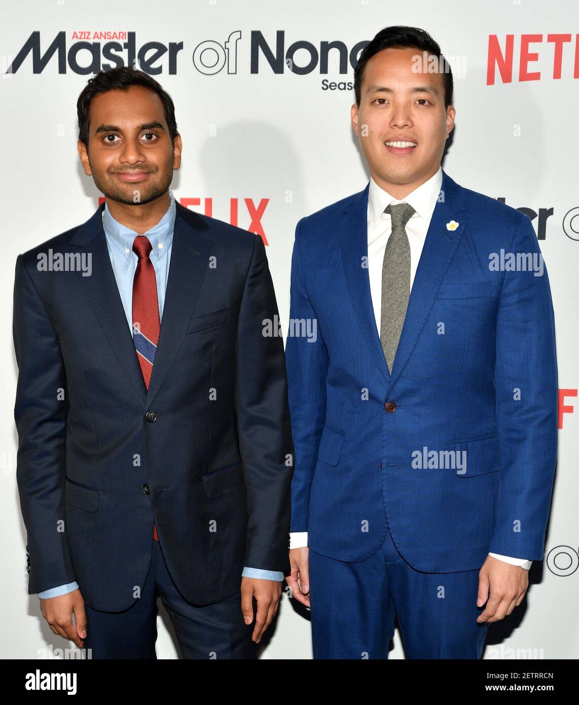 L-R: Actor Aziz Ansari and producer Alan Yang attend the NY premiere of ...