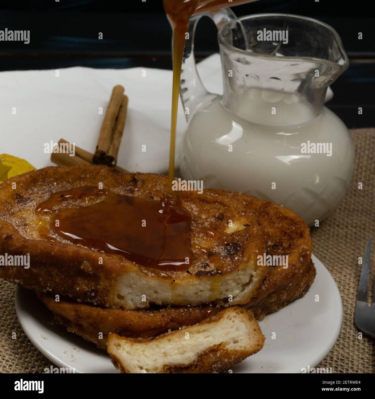 torrijas with honey typical easter dessert in spain Stock Photo - Alamy