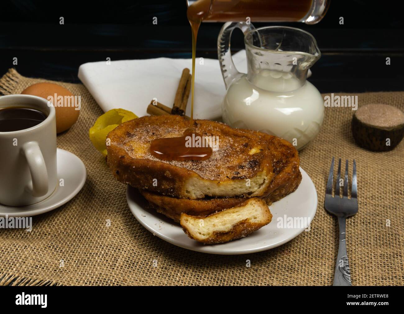 torrijas with honey typical easter dessert in spain Stock Photo - Alamy