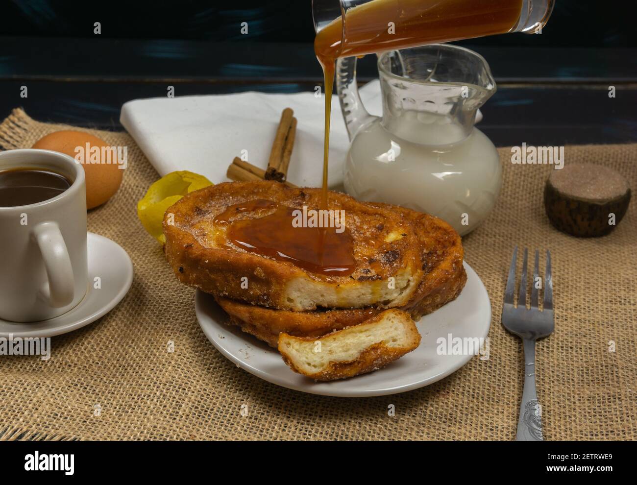 torrijas with honey typical easter dessert in spain Stock Photo - Alamy