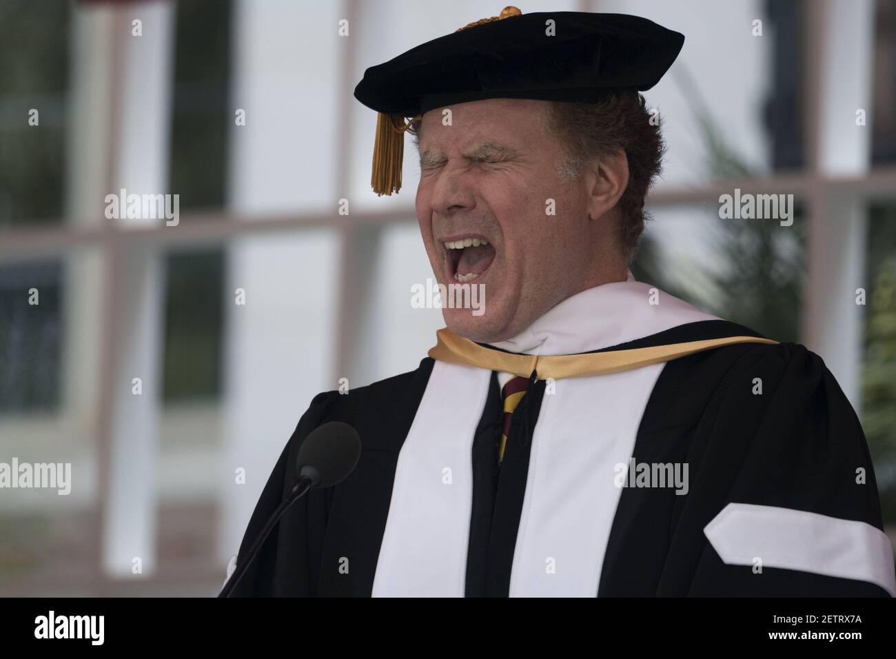 Comedian and actor Will Ferrell addresses the class of 2017 during the ...