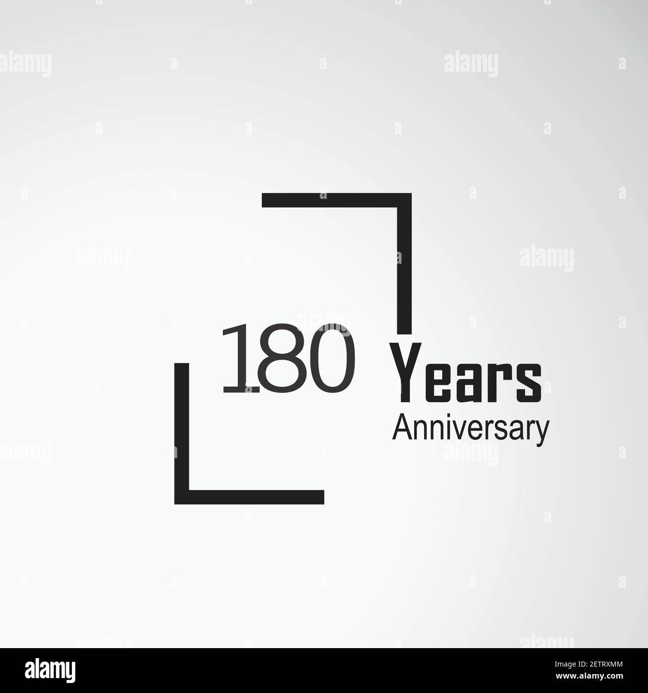 180 Year Anniversary Vector Template Design Illustration box Stock ...