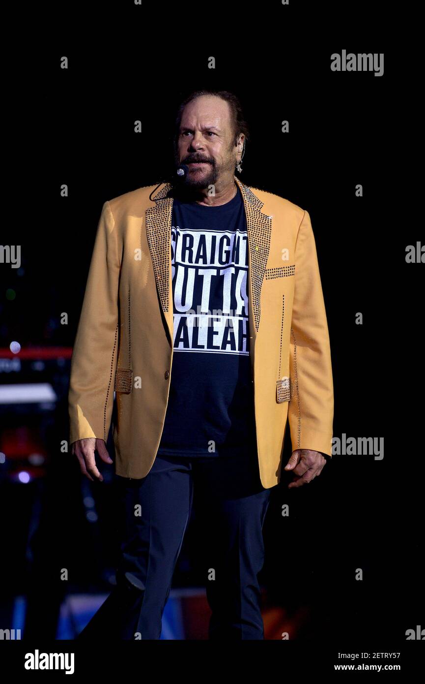 Harry Wayne 'K.C.' Casey of KC and the Sunshine Band performs on stage at Hard Rock Live! in the ...