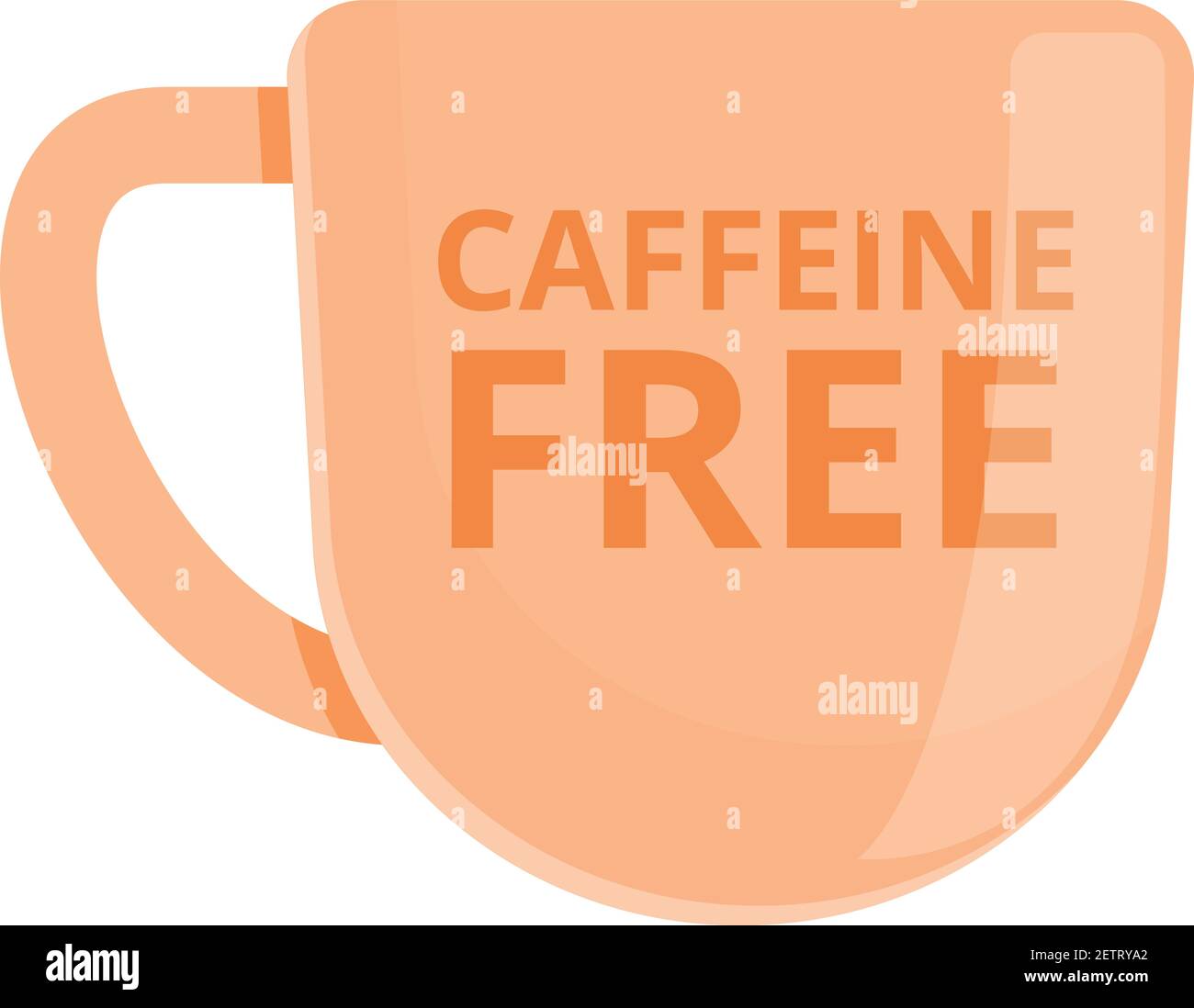 Caffeine free cup icon. Cartoon of caffeine free cup vector icon for ...