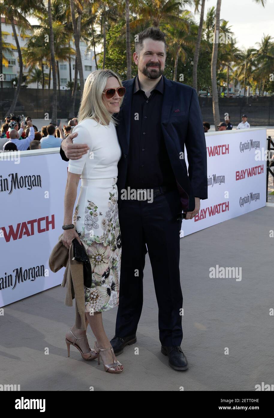 Director Seth Gordon (R) is seen during arrivals at the Baywatch World ...