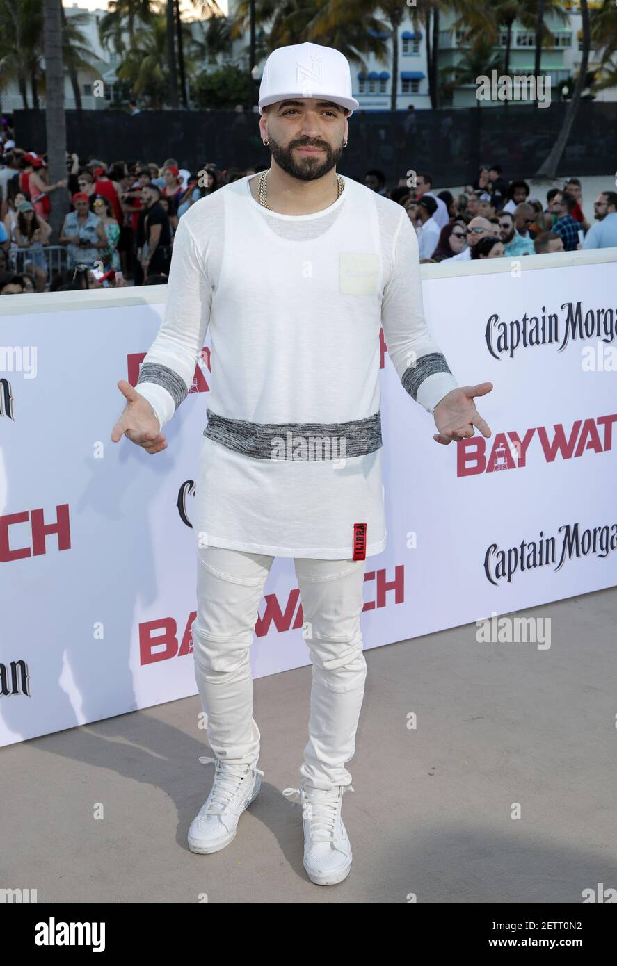 Singer Nacho is seen during arrivals at the Baywatch World Premier on ...