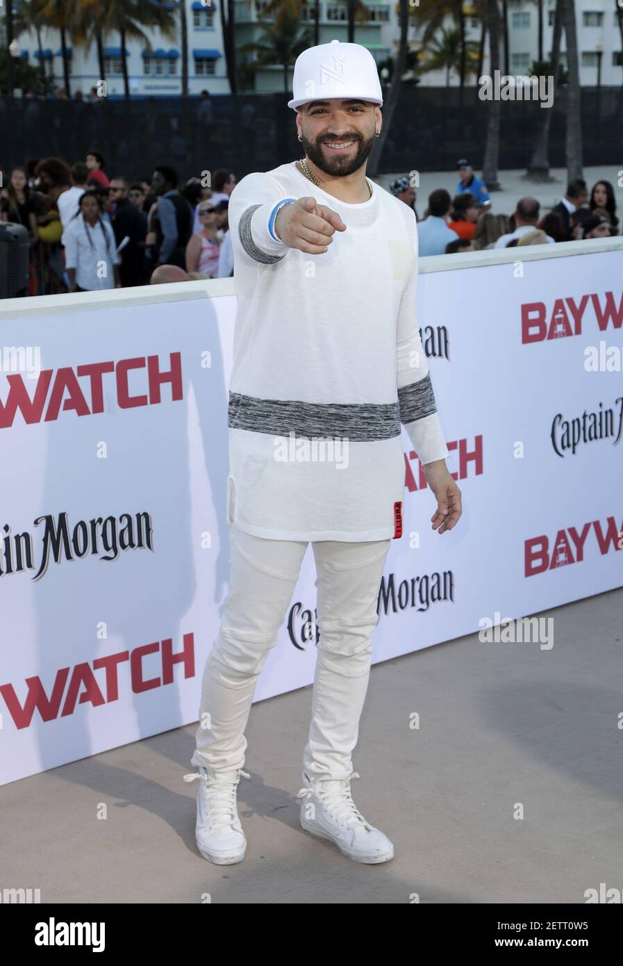 Singer Nacho is seen during arrivals at the Baywatch World Premier on ...