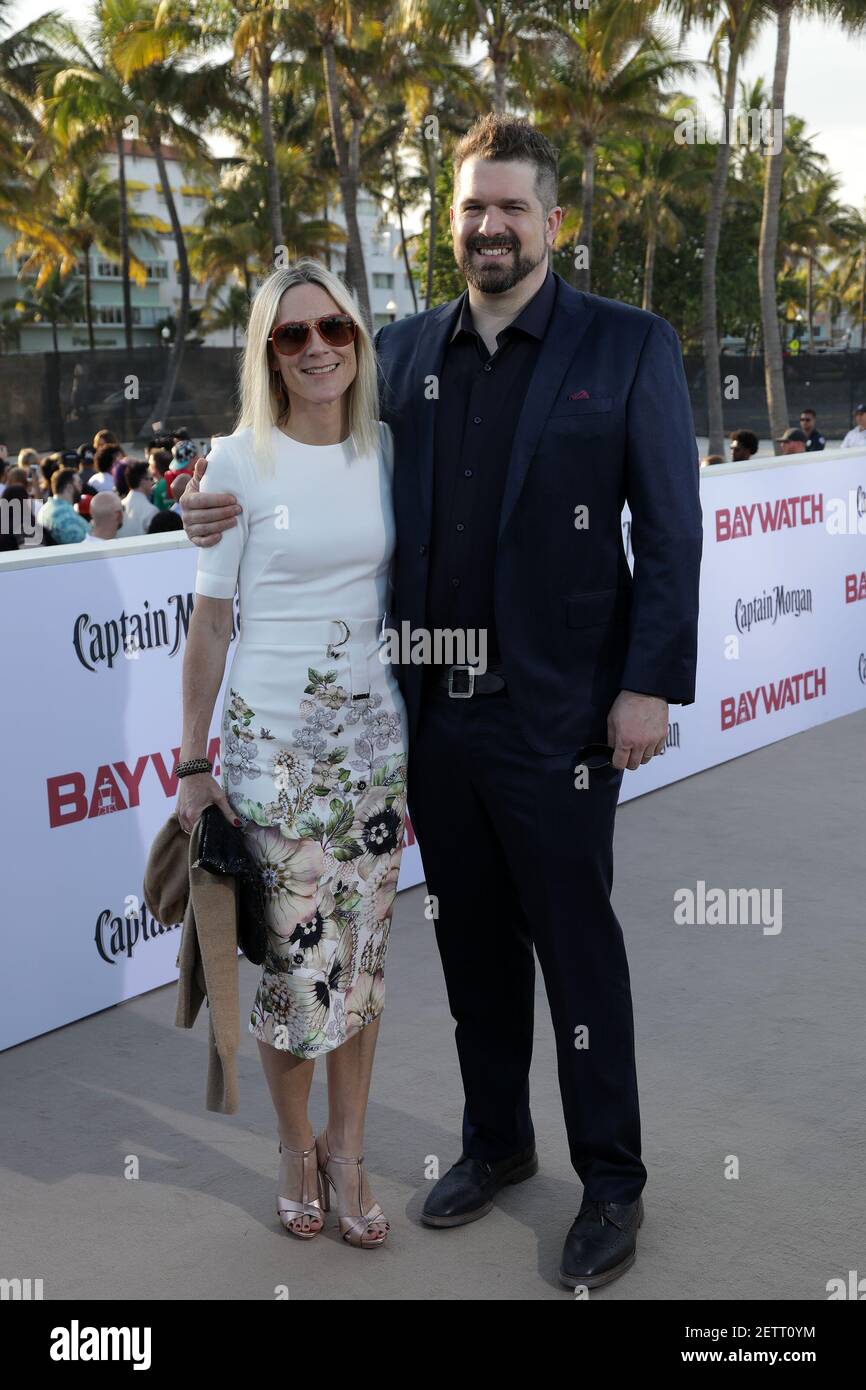 Director Seth Gordon (R) is seen during arrivals at the Baywatch World ...