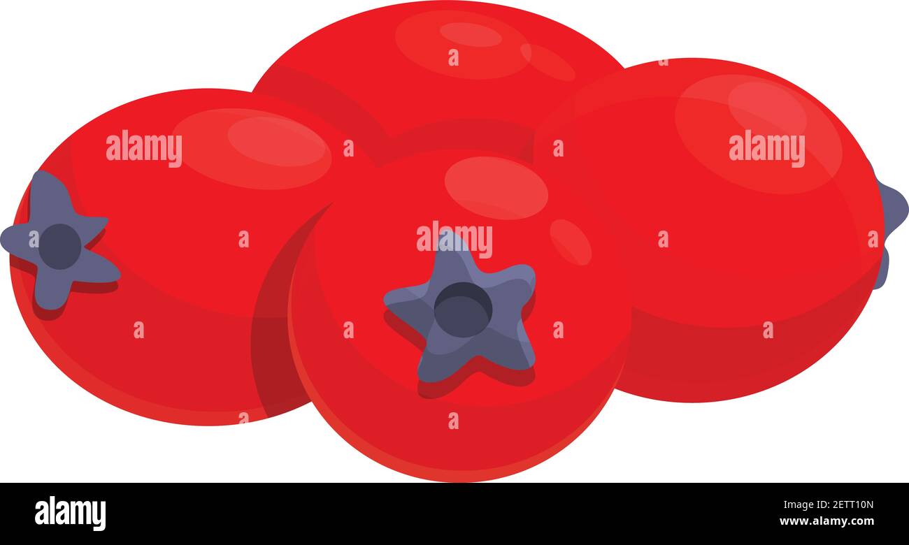 Organic hawthorn berries icon. Cartoon of organic hawthorn berries ...