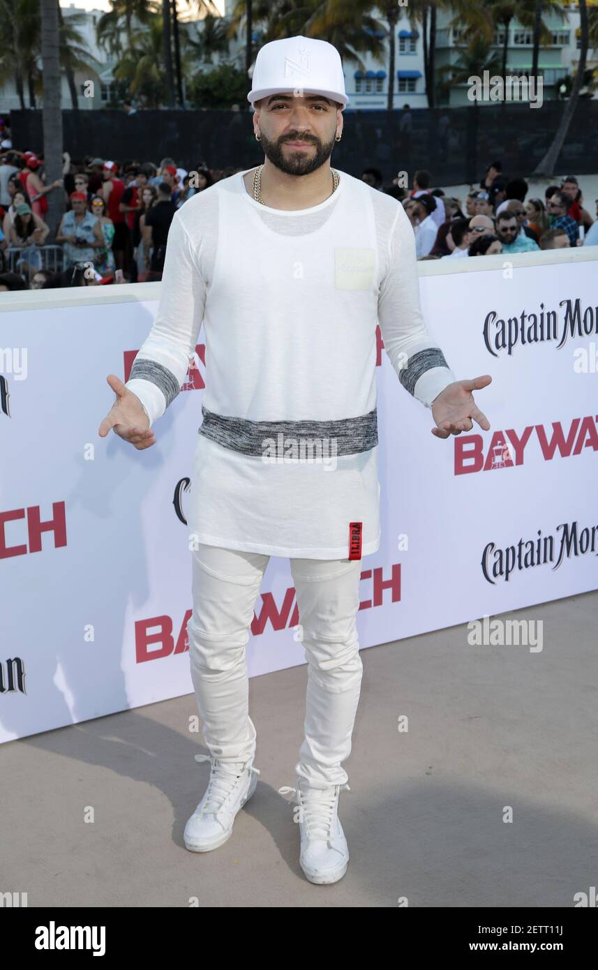 Singer Nacho is seen during arrivals at the Baywatch World Premier on ...