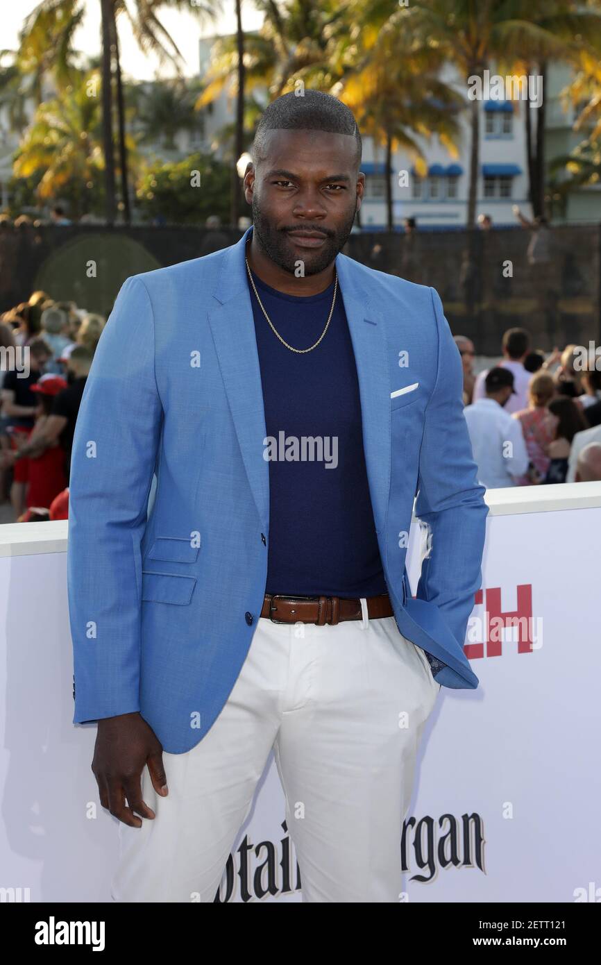 Amin Joseph is seen during arrivals at the Baywatch World Premier on ...