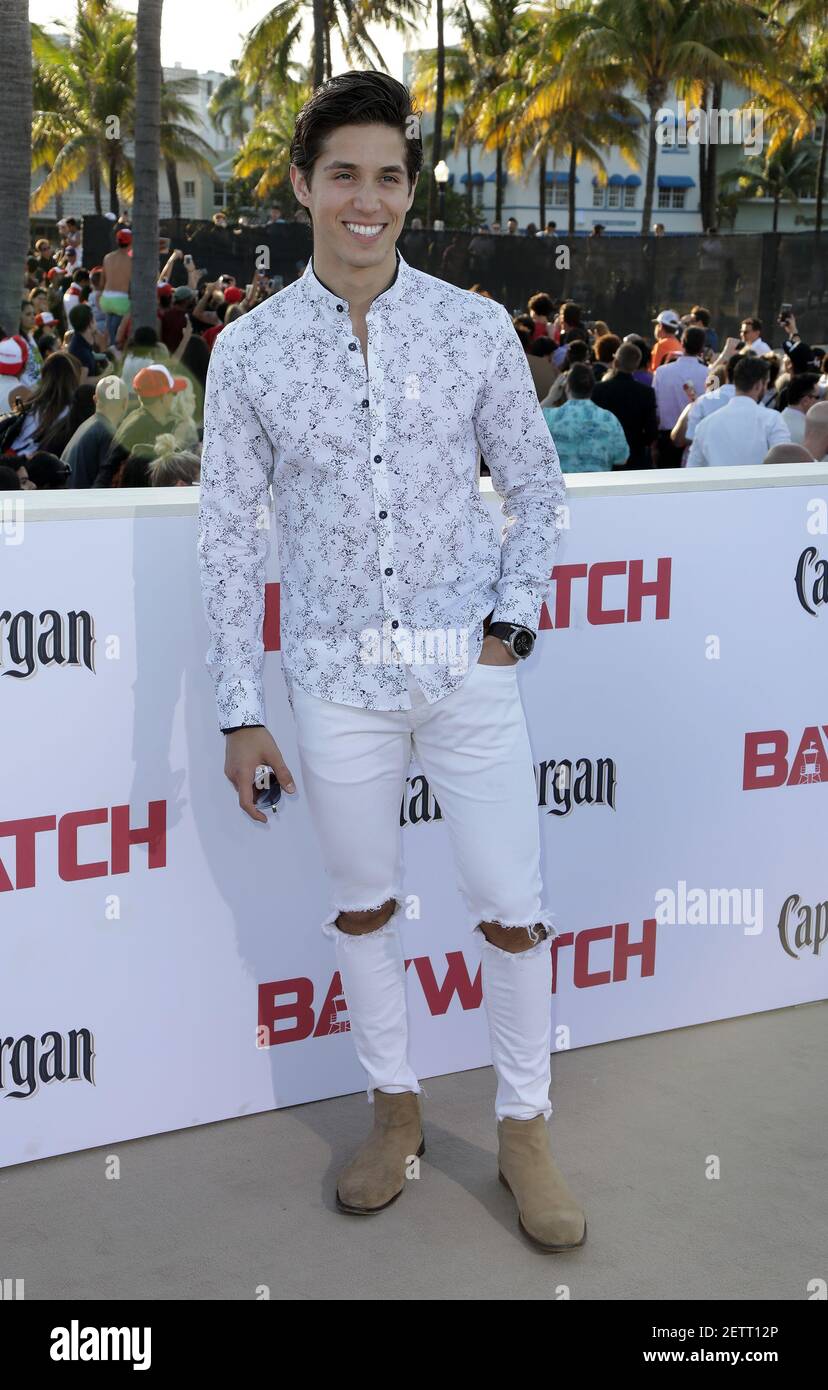 Brandon Larracuente is seen during arrivals at the Baywatch World ...