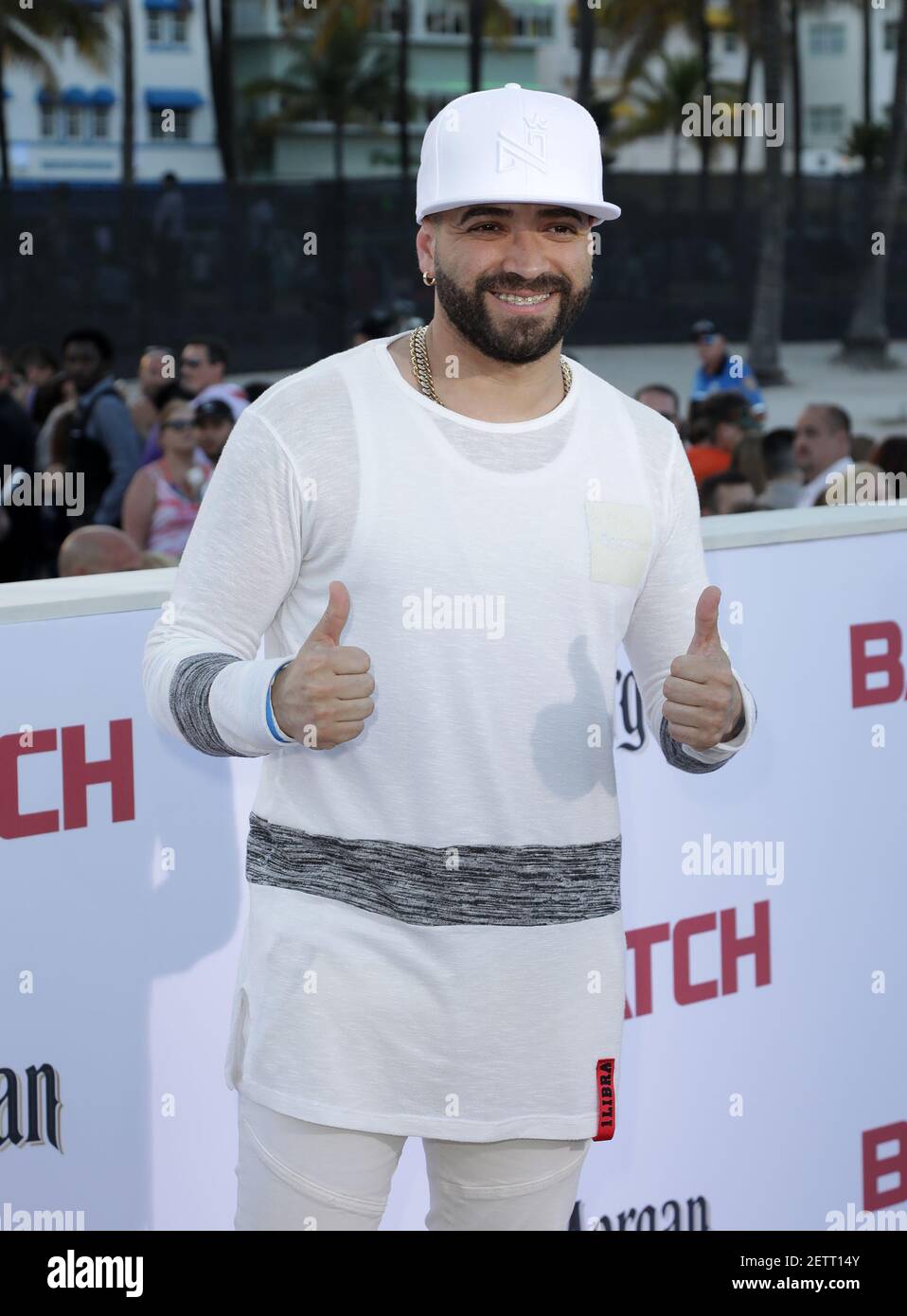 Singer Nacho is seen during arrivals at the Baywatch World Premier on ...
