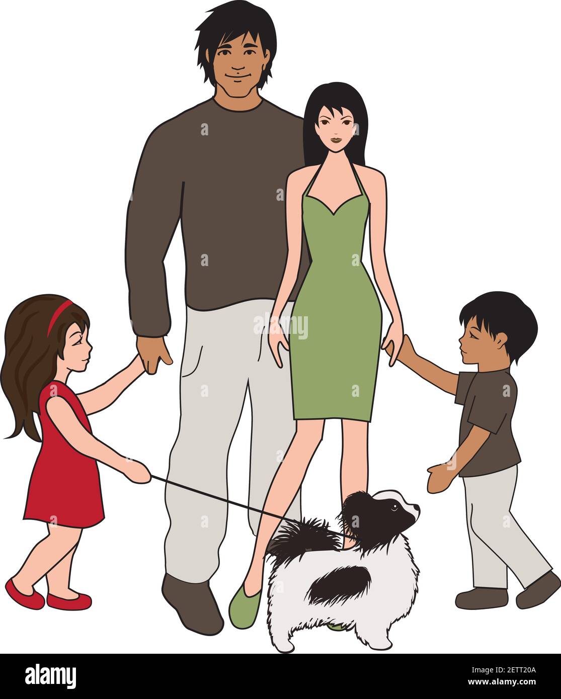 happy family, vector graphic design element Stock Vector Image & Art ...
