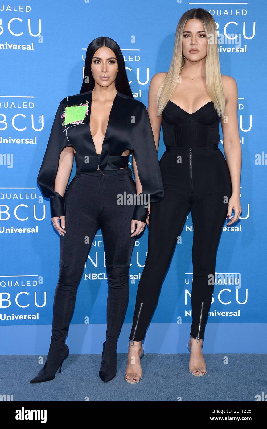 Kim Kardashian and Khloe Kardashian attend the 2017 NBCUniversal ...