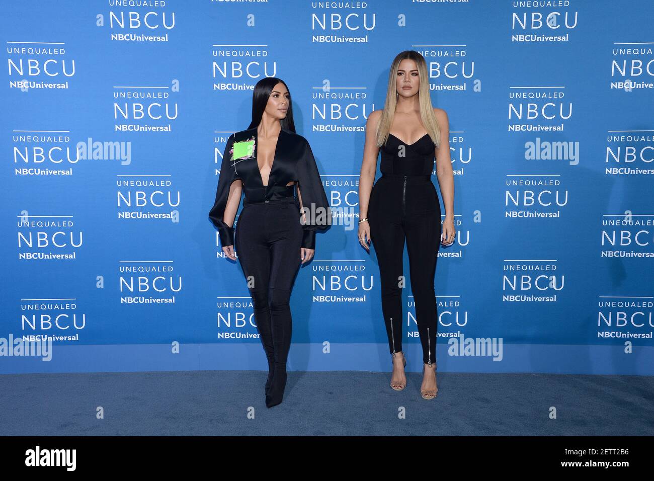 Kim Kardashian and Khloe Kardashian attend the 2017 NBCUniversal ...