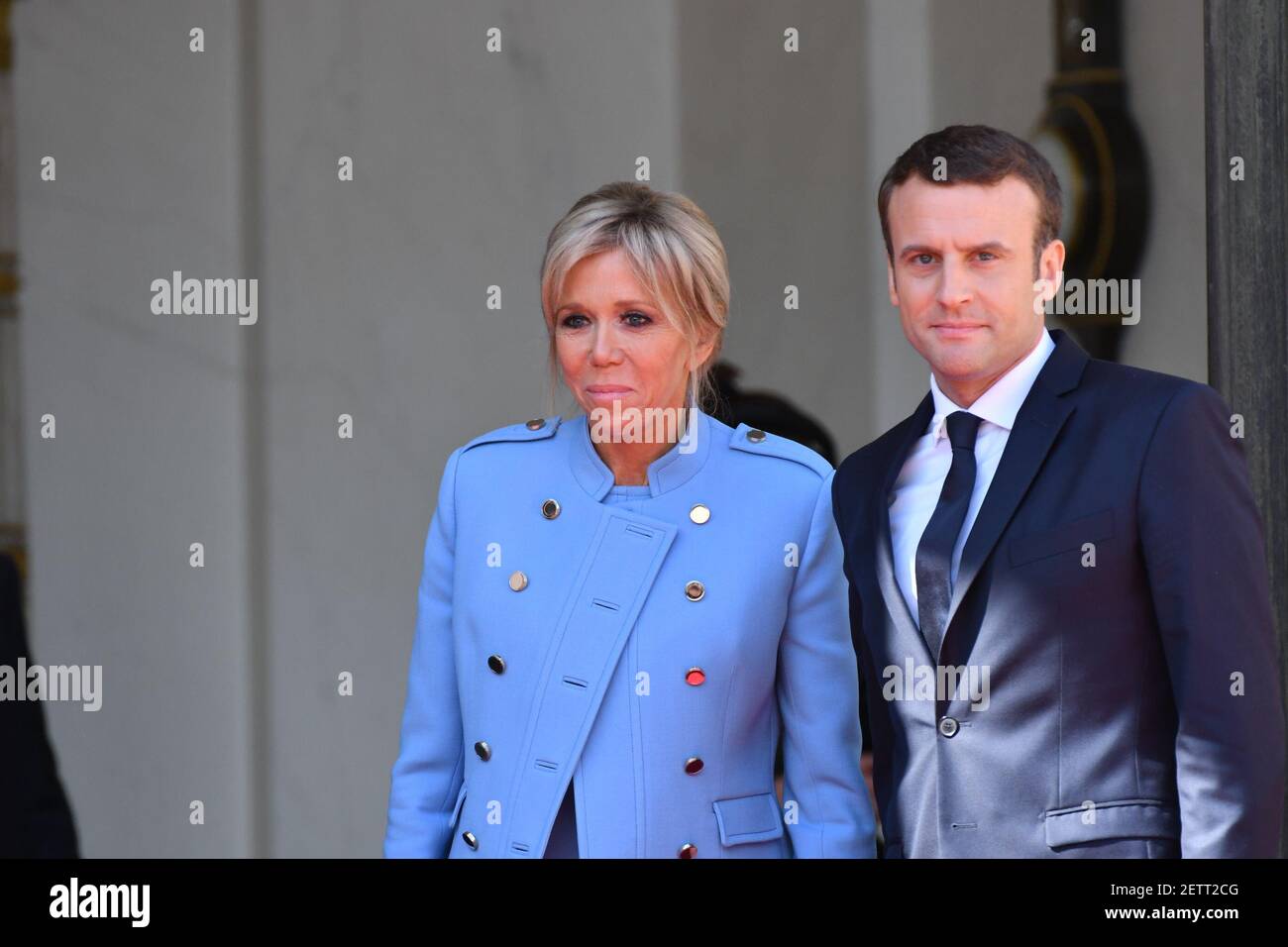 Brigitte Macron and Emmanuel Macron - Ceremony of transfer of power ...