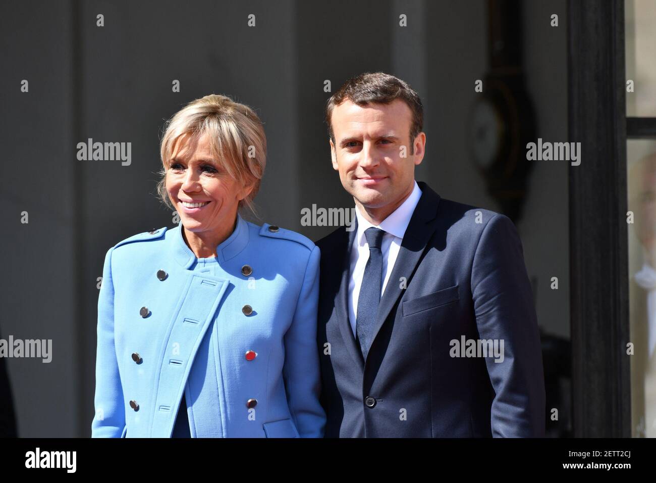 Brigitte Macron and Emmanuel Macron - Ceremony of transfer of power ...