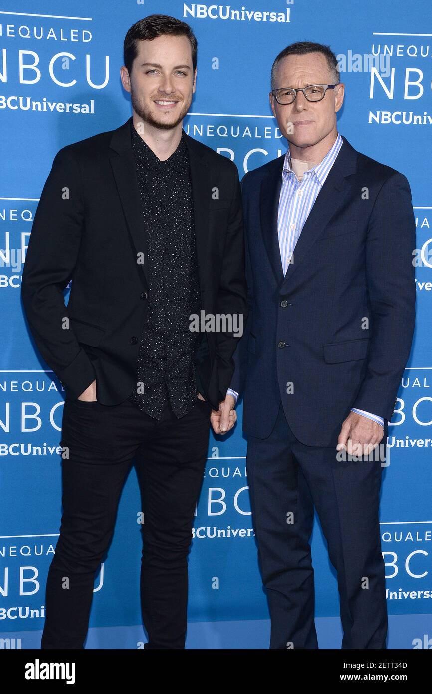 Jesse Lee Soffer and Jason Beghe attend the 2017 NBCUniversal Upfront ...