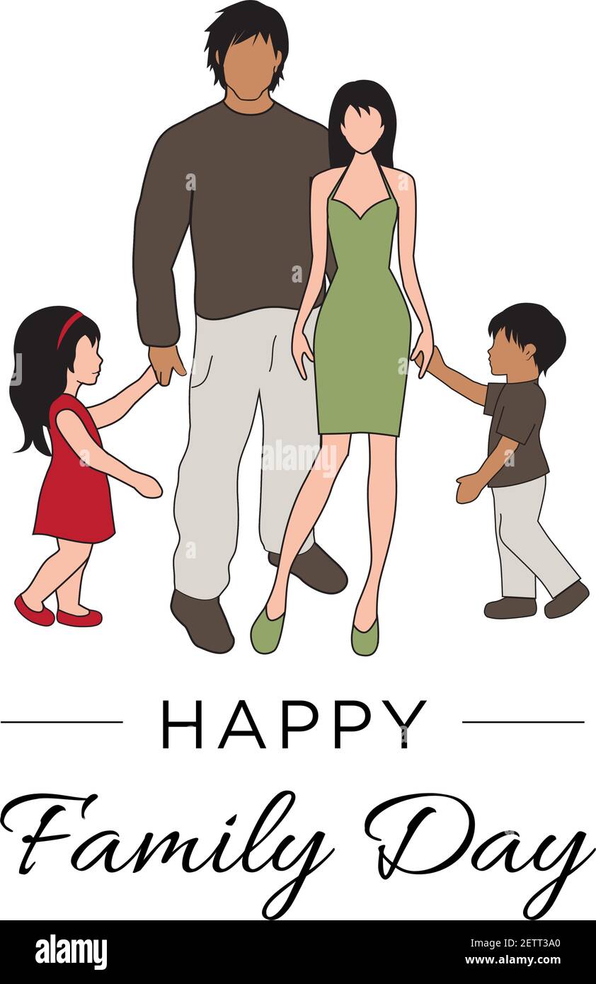 happy family, vector graphic design element Stock Vector Image & Art ...