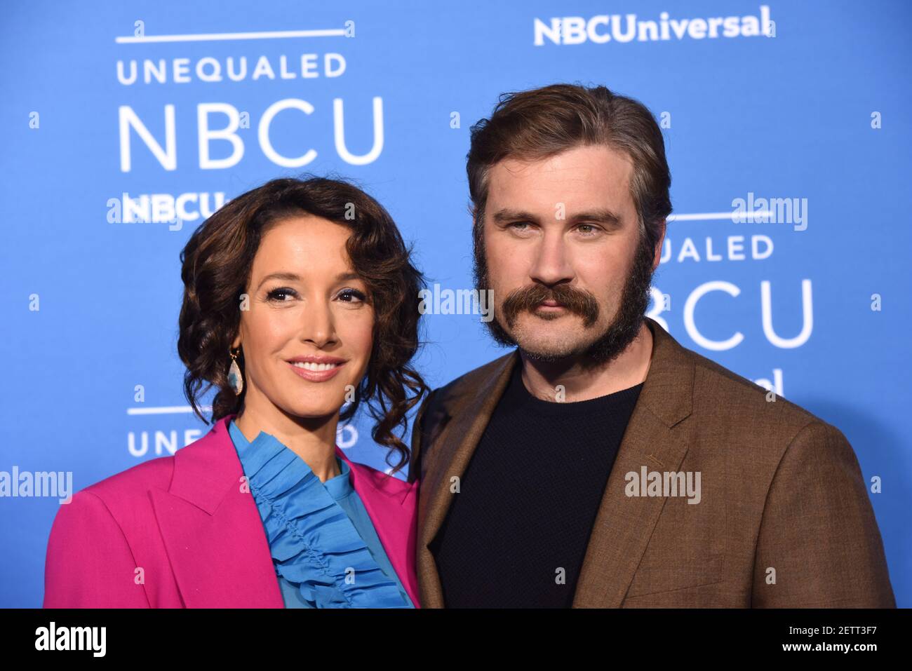 Jessica Beals, Clive Standen arrives to the 2017 NBC Universal Upfront ...