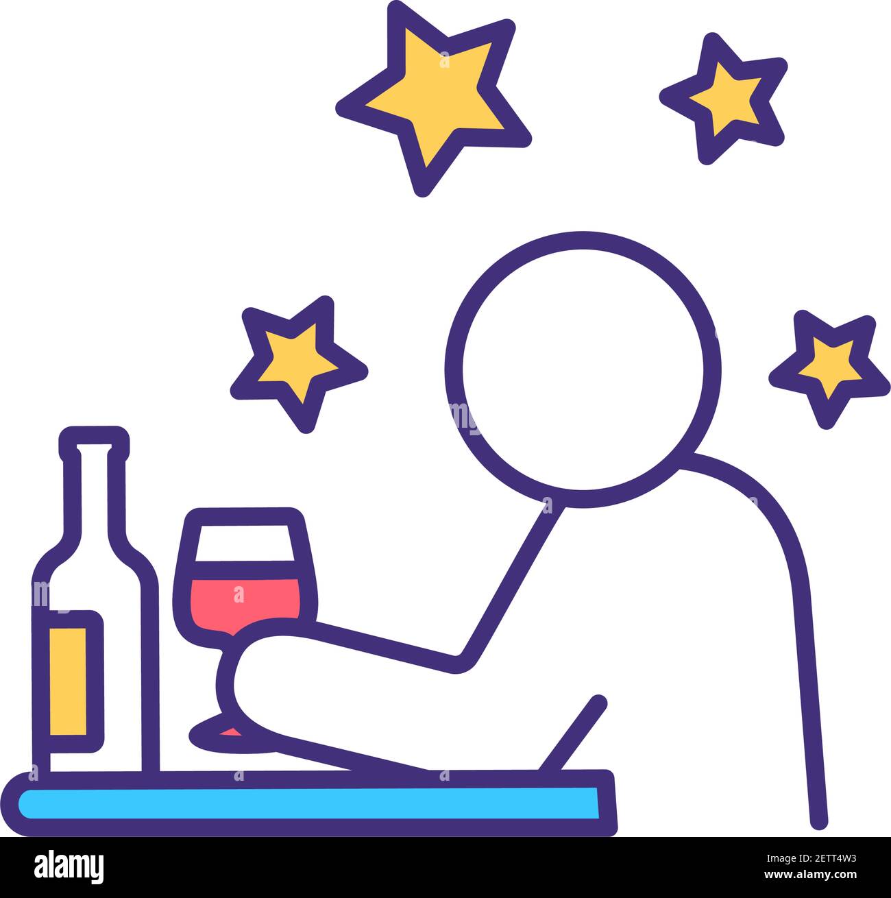 Wine tasting RGB color icon Stock Vector Image & Art - Alamy