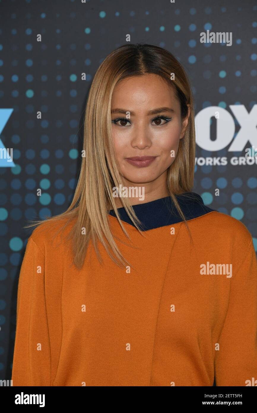 Jamie Chung wearing Victoria Beckham arrives to the 2017 Fox Upfront ...