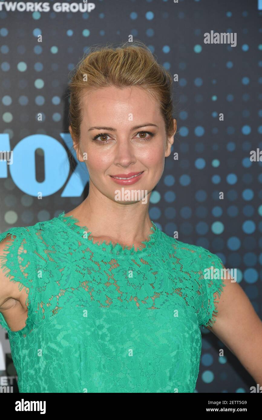 Amy Acker arrives to the 2017 Fox Upfront, held at Wollman Skating Rink ...