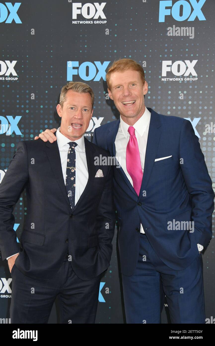 Rob Stone, Alexi Lalas arrives to the 2017 Fox Upfront, held at Wollman ...