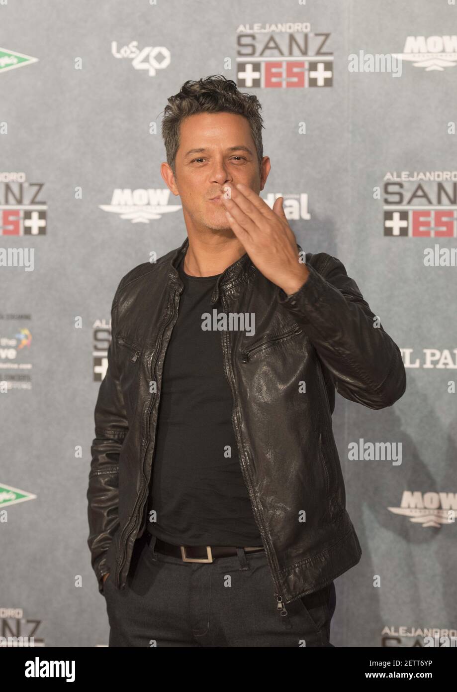 Spanish singer Alejandro Sanz during the presentation of his concert ...