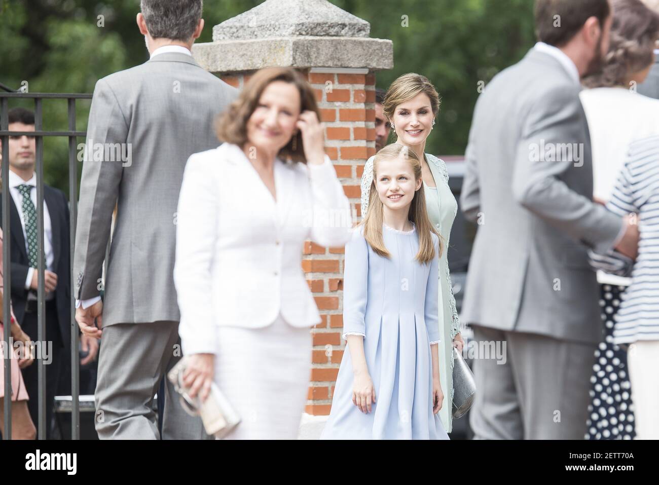 Queen Letizia and Princess Leonor arrives to the First Communion of ...