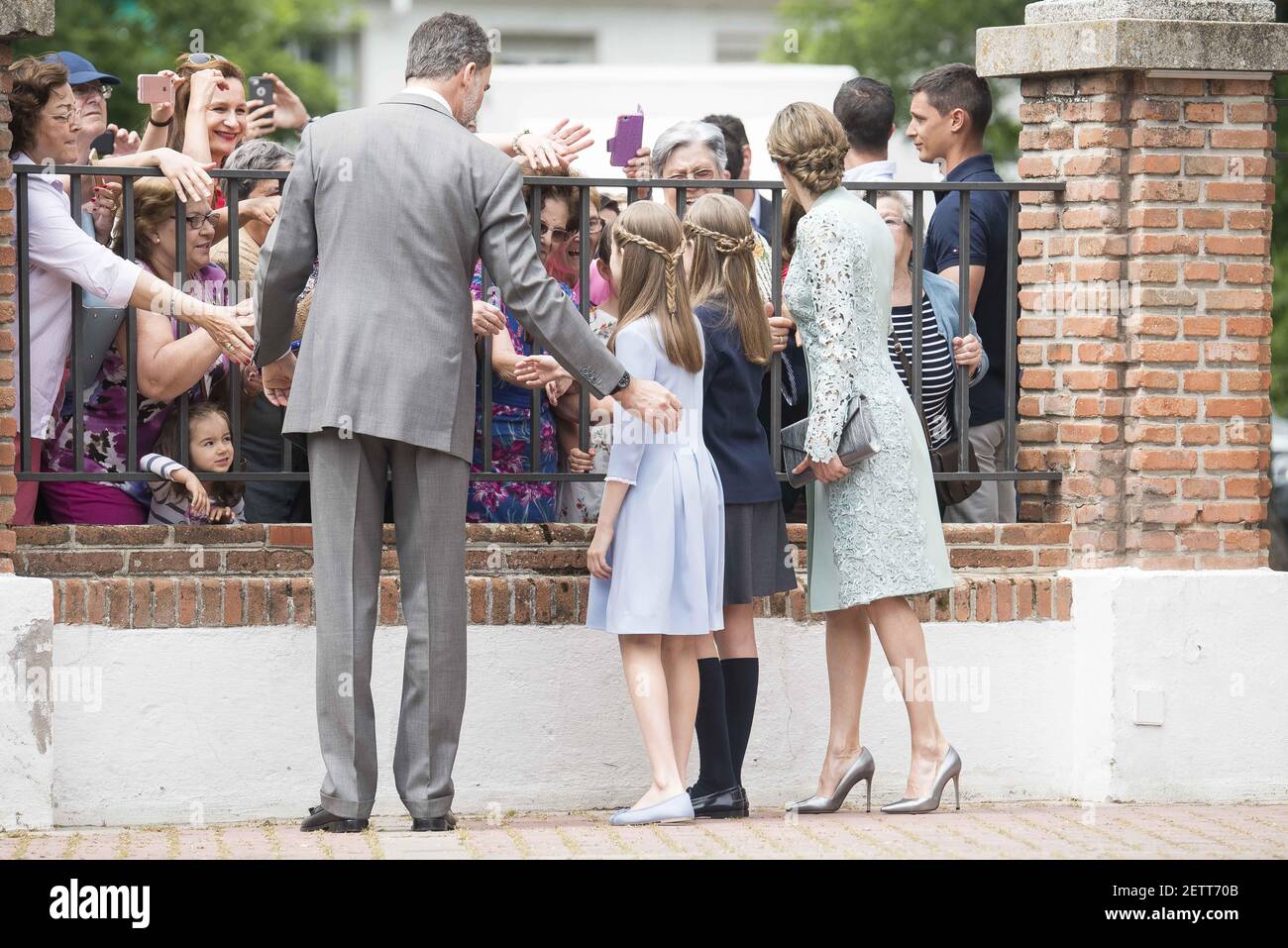 King Felipe VI, Princess Leonor, Princess Sofia and Queen Letizia after ...
