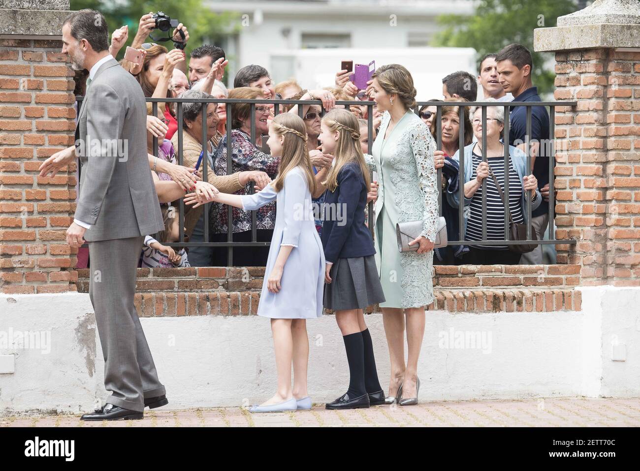 King Felipe VI, Princess Leonor, Princess Sofia and Queen Letizia after ...