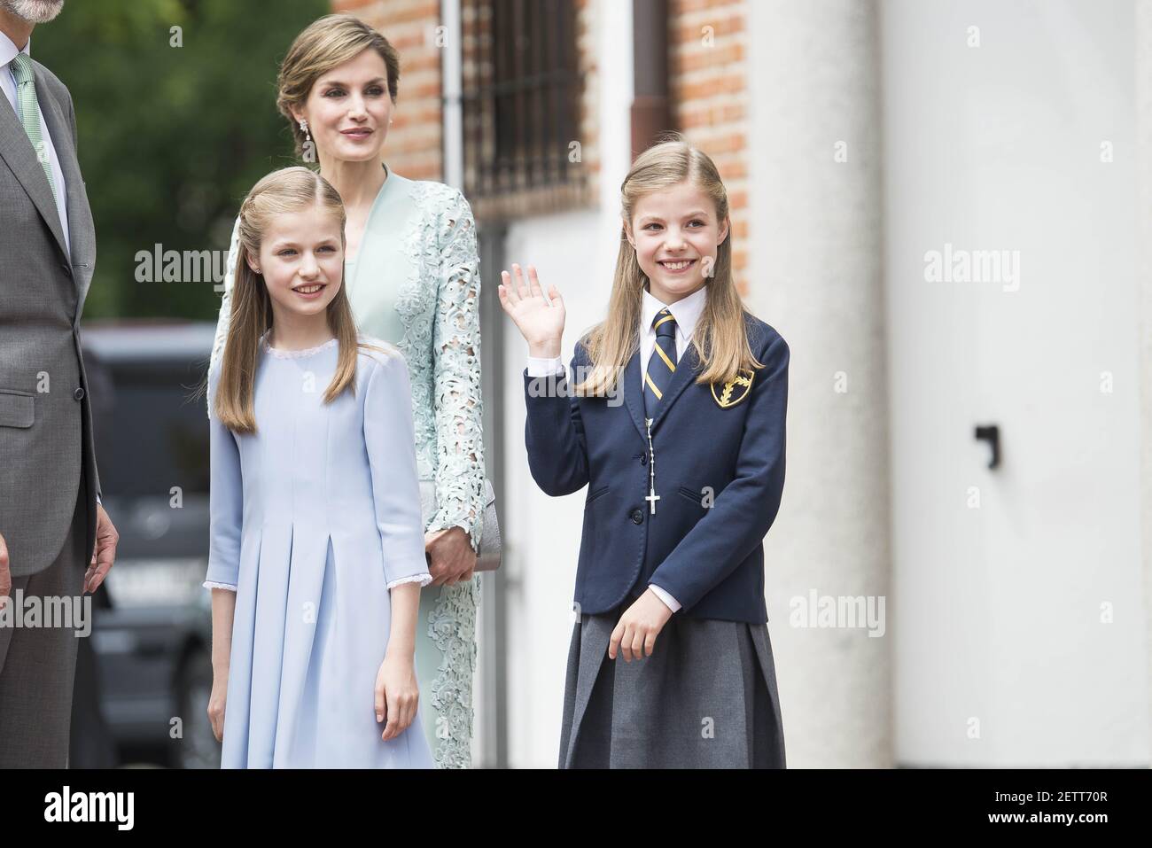 Princess Sofia, Queen Letizia and Princess Leonor during the First ...