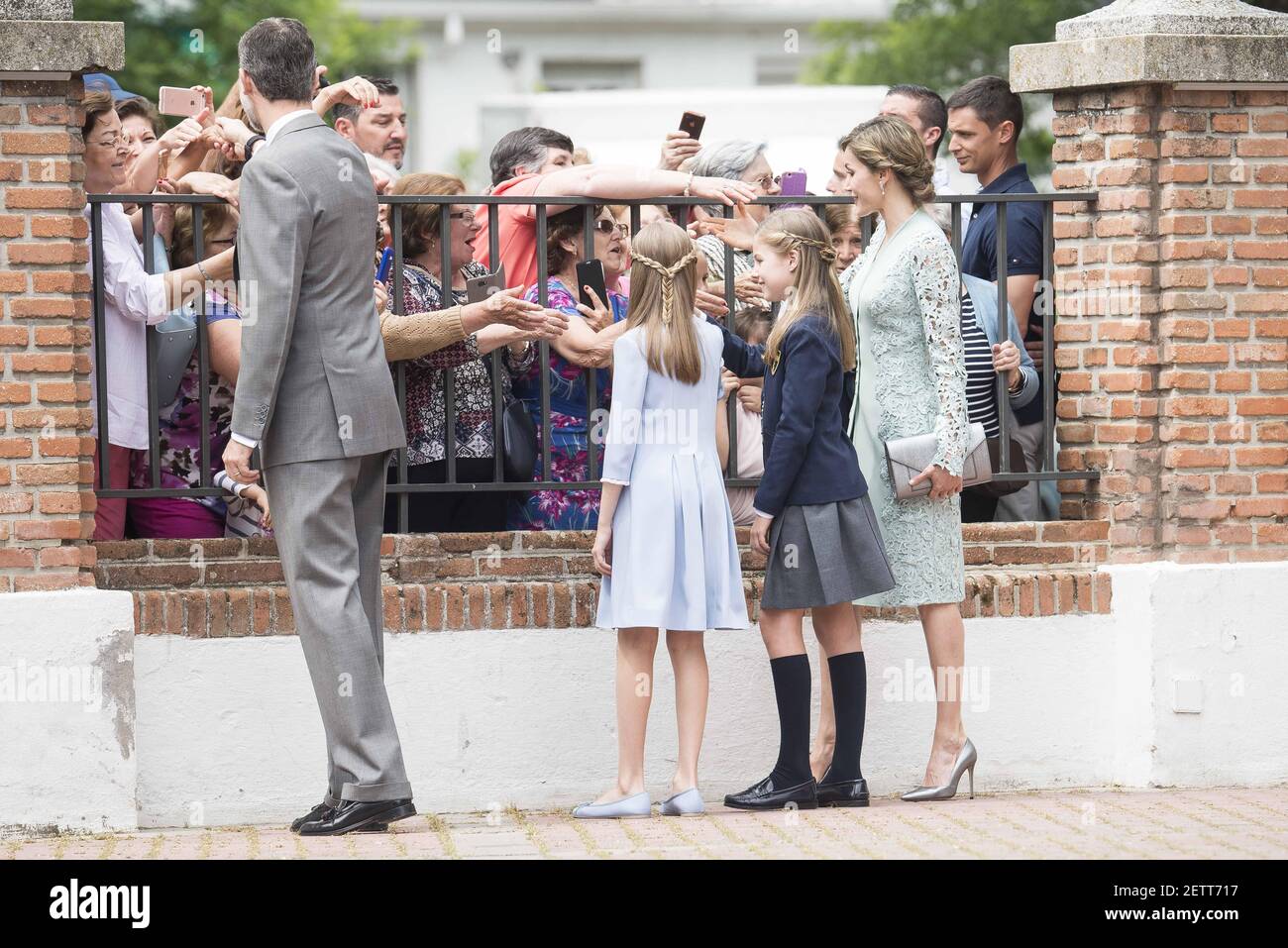 King Felipe VI, Princess Leonor, Princess Sofia and Queen Letizia after ...