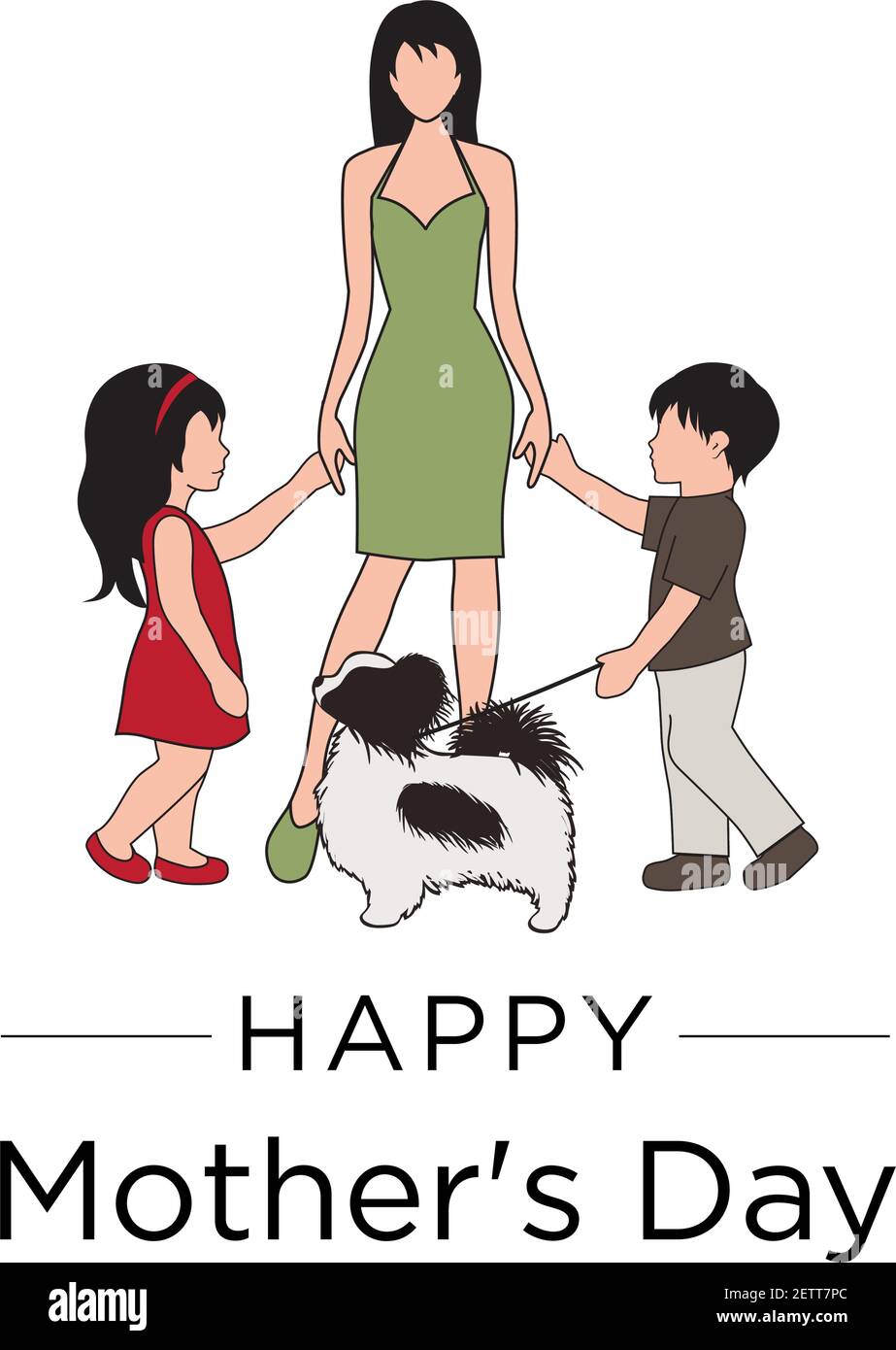 happy family, vector graphic design element Stock Vector Image & Art ...