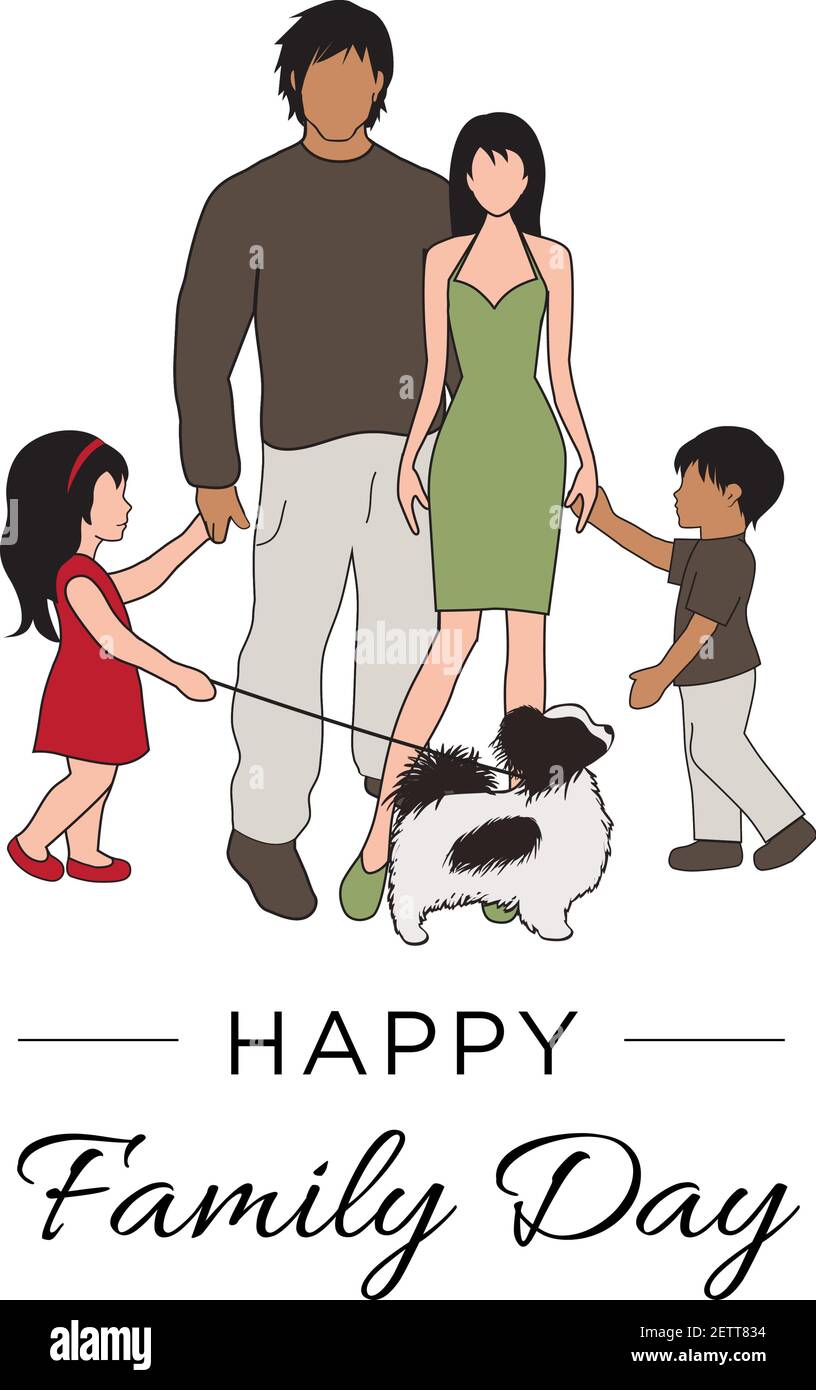 happy family, vector graphic design element Stock Vector Image & Art ...