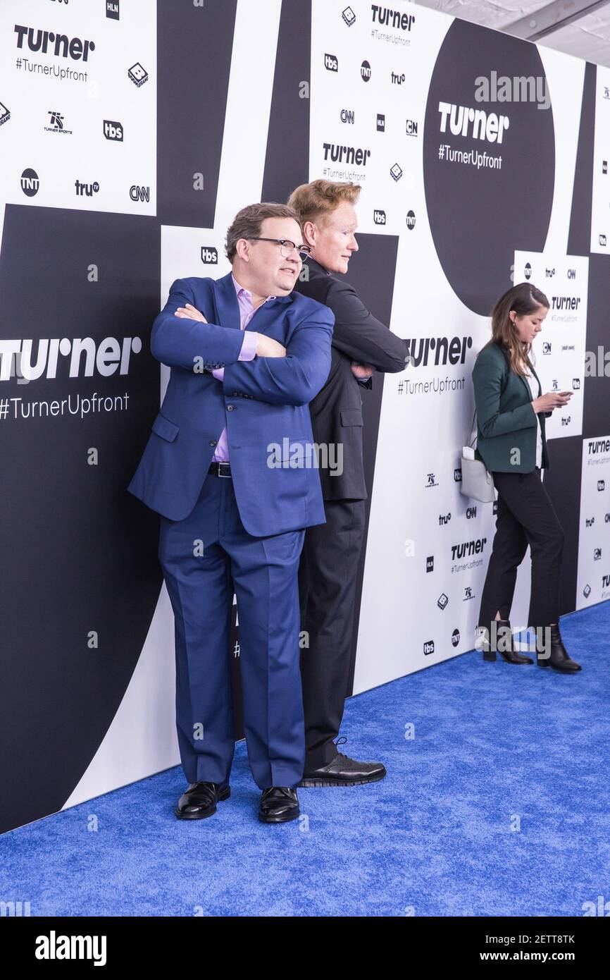 Conan O'Brien and Andy Richter attend the Turner Upfront 2017 arrivals ...