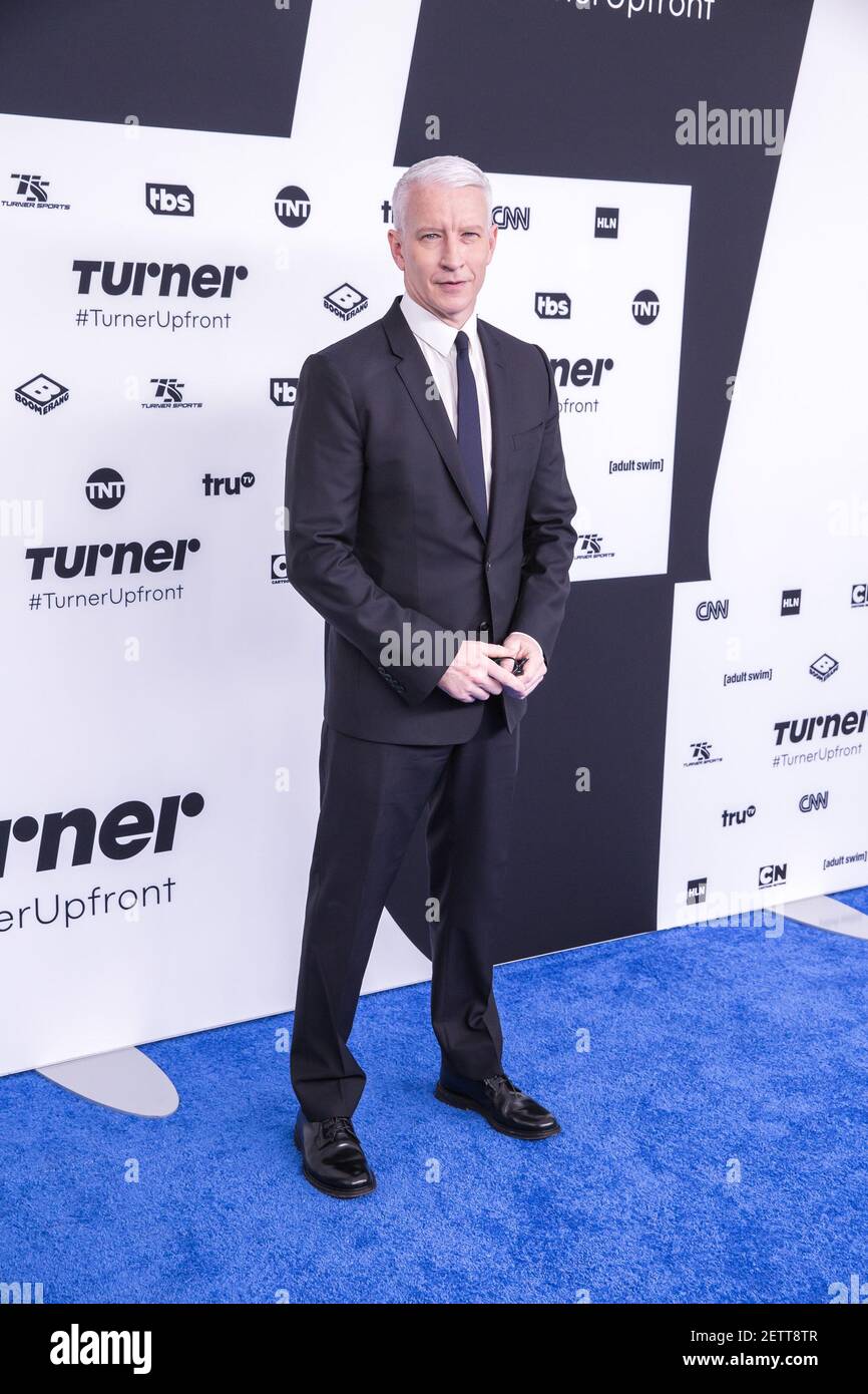 Anderson Cooper attends the Turner Upfront 2017 arrivals on the red ...
