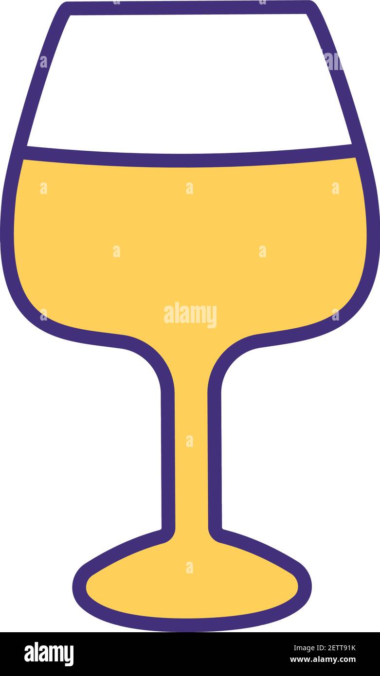 Red wine glass RGB color icon Stock Vector Image & Art - Alamy