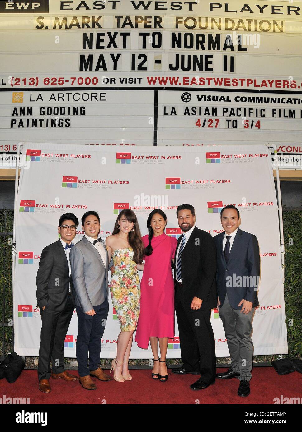 (L-R) "Next To Normal' Cast - Scott Keiji Takeda, Justin W. Yu, Isa Briones, Deedee Magno Hall ...