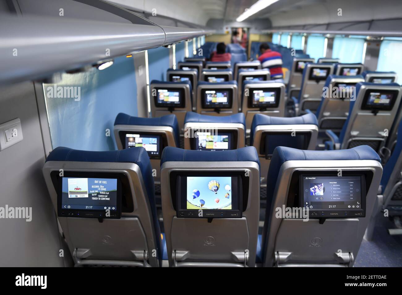 NEW DELHI, INDIA - MAY 19: Tejas Express train at Delhi's Safdarjung ...